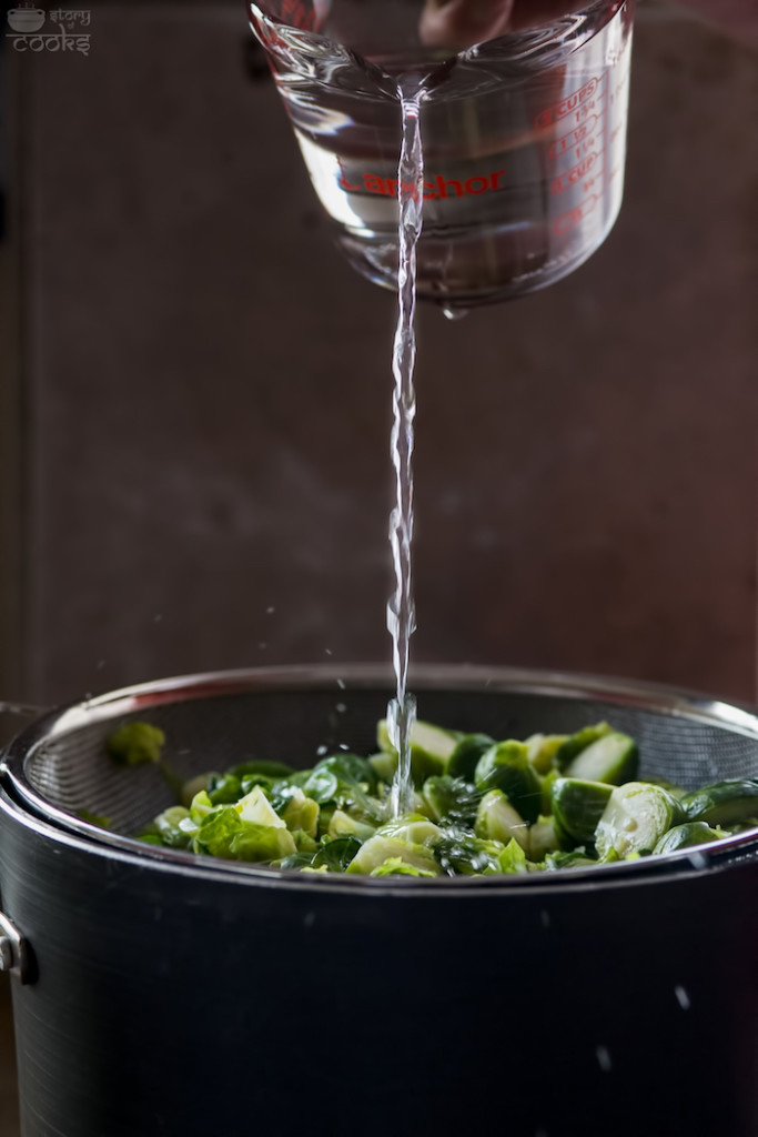 Brussel Sprouts in Yogurt Sauce + Announcement + Giveaway - Story of cooks